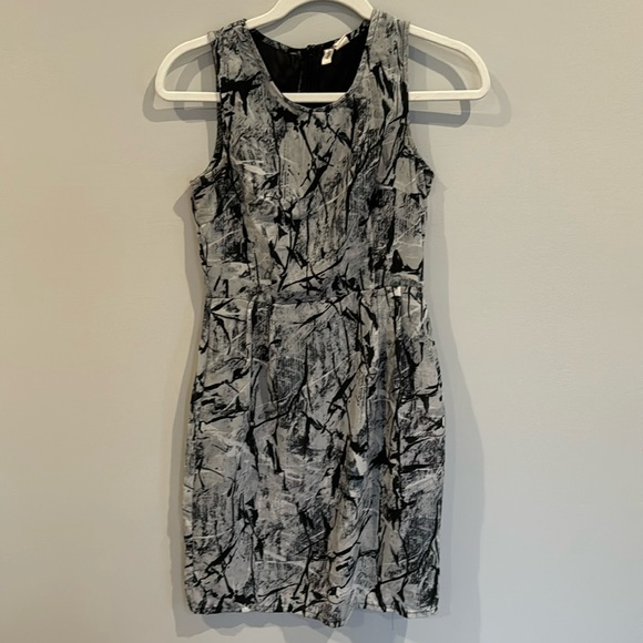 Japna | Dresses | Black And Grey Marble Dress Japna Size S | Poshmark